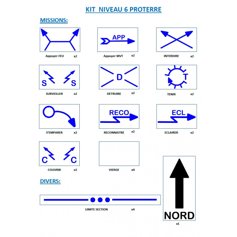 Kit CAS n6 proterre caisse à sable 50 pions